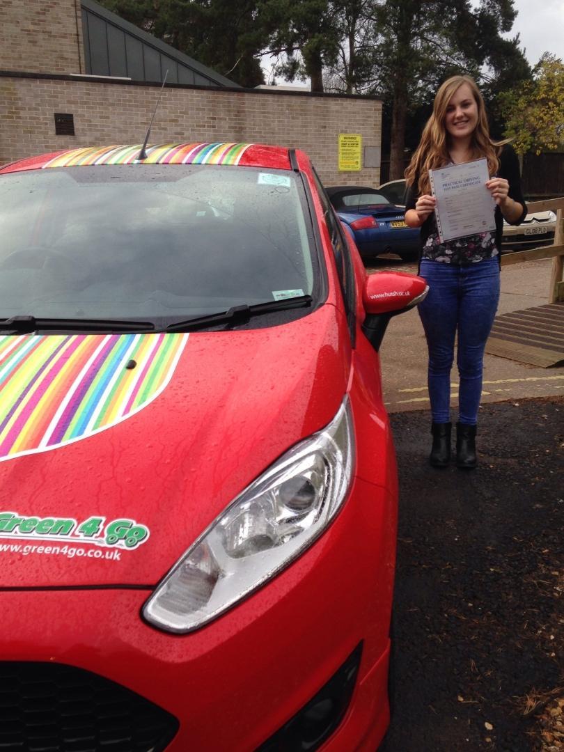 Congratulations Emily!!!! - Green 4 Go Driving School