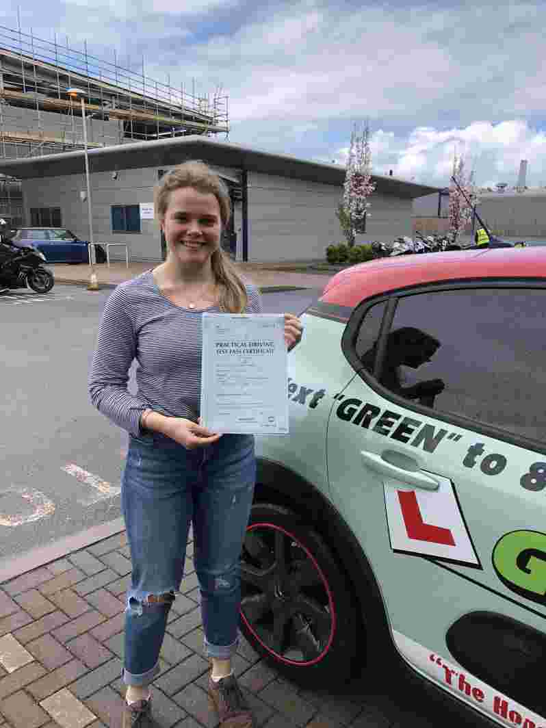Excellent Result for Emilia! - Green 4 Go Driving School